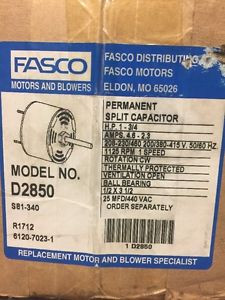 Fasco D2850 D2850 1 Speed 1125/950 RPM CW Motor - SPW Industrial