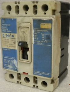 Westinghouse Ehd3020 480 Vac 20 Amp 3 Pole Circuit Breaker - SPW Industrial