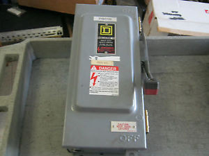 Square D Model: H361Awk Safety Switch W/ Frs-R-15 Fuses. 30A, 600V Ac ...
