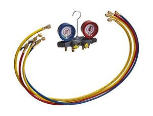 Yellow Jacket 46003 Brute II Test and Charging Manifold F/C Red/Blue ...