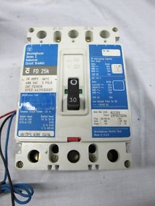 Westinghouse Fd3030 3 Pole 30 Amp 600 Volt W/Auxillary Switch Circuit ...
