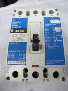Westinghouse Hfd3060 3 Pole 60 Amp 600 Volt Circuit Breaker - SPW ...