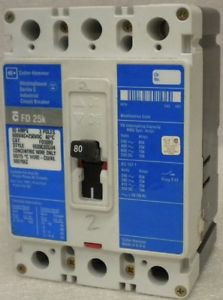 Westinghouse Fd3080 600 Vac 80 Amp 3 Pole Circuit Breaker - SPW Industrial