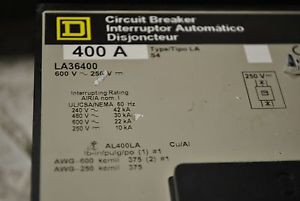 Square D Circuit Breaker La36400 400A - SPW Industrial