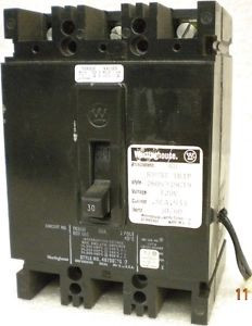 Westinghouse Fb3030 600 Vac 30 Amp 3 Pole Circuit Breaker W/ Shunt Trip ...