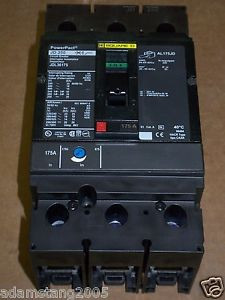 Square D Jd 250 3 Pole 175 Amp 600V Jdl36175 Powerpact Circuit Breaker ...