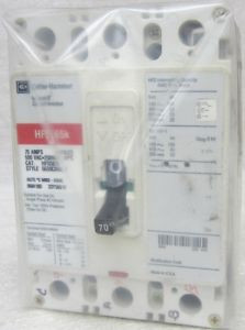 Cutler Hammer Hfd3070 600 Vac 70 Amp 3 Pole Circuit Breaker - SPW ...