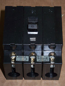 Square D Ehb 3 Pole 45 Amp 480Y/277V 240V Ehb34045 Circuit Breaker Ehb4 ...