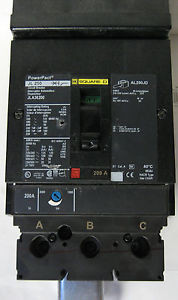 Square D 3 Pole 200 Amp 3 Pole Breaker Type Jl 250 ~ Jla36200 .... U ...