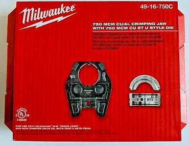 Brand New Milwaukee 750 Mcm Cu/Al Crimping Jaw With 750 Mcm Cu 6T U ...
