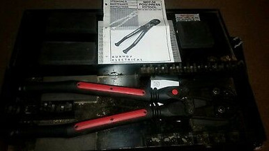 25 Burndy Md7 Hand Crimper Posi-Press With Case And Extras See Pictures ...