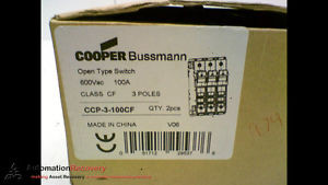 Cooper Bussmann Ccp-3-100Cf Open Type Switch 600 Vac, New - SPW Industrial