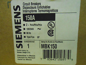 Siemens 2 Pole 150 Amp 22K Circuit Breaker Mbk150.......Wl-129 - SPW ...