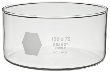 Kimax 23000-10050 Glass 340mL Crystallizing Dish, 100mm Diameter x 50mm ...