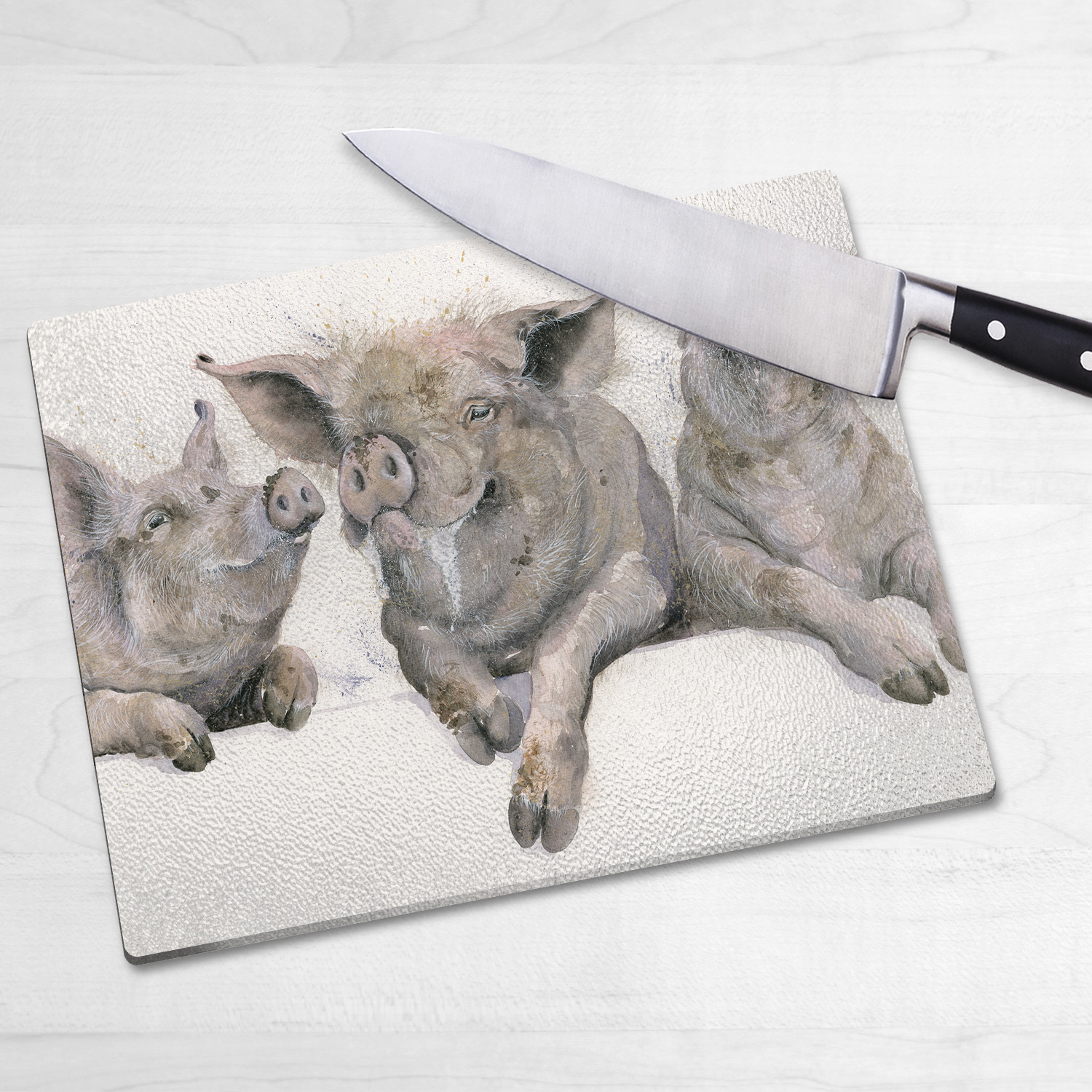 Chopping board-Porkie Pies - The Event Gallery Fine Art Ltd