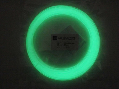 Glow in the Dark Green PLA 3D Printing Filament 1.75mm, 50g