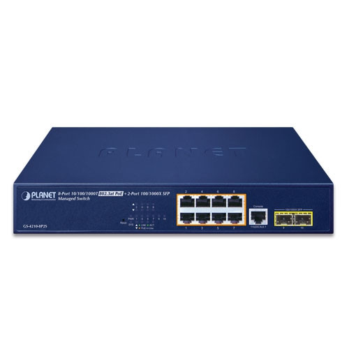 8GE PoE + 2SFP L2 Managed PoE Switch - Indigo Distribution