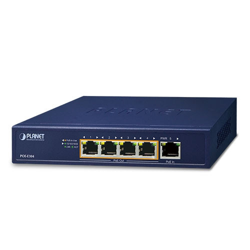 1-Port 802.3bt PoE++ to 4-Port 802.3af/at Gigabit PoE Extender - Indigo ...