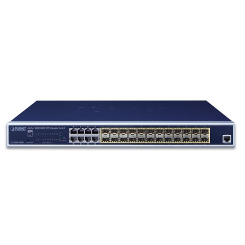 16 x 100/1000Base-X SFP + 8 x GbE/SFP Combo L2+ Managed Switch - Indigo ...