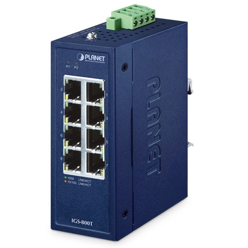 8 x 10/100/1000M Compact Industrial Switch - Indigo Distribution