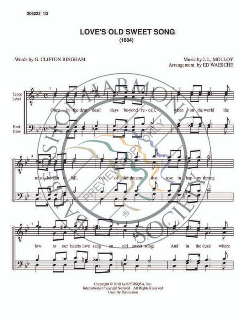 Love s Old Sweet Song TTBB arr Ed Waesche Download Barbershop love-s-old-sweet-song-ttbb-arr-ed-waesche-download-barbershop