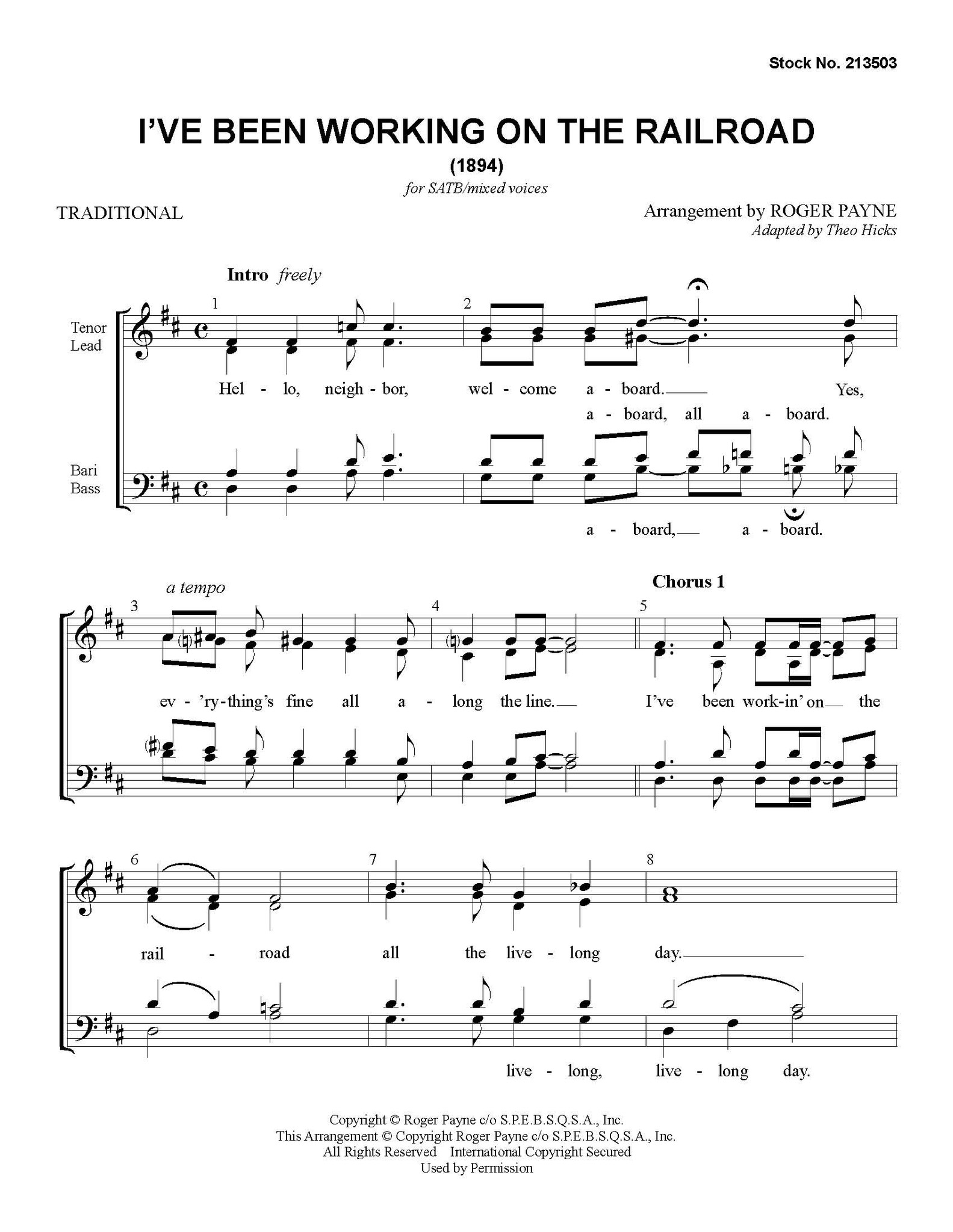 I've Been Working on the Railroad Bass tab