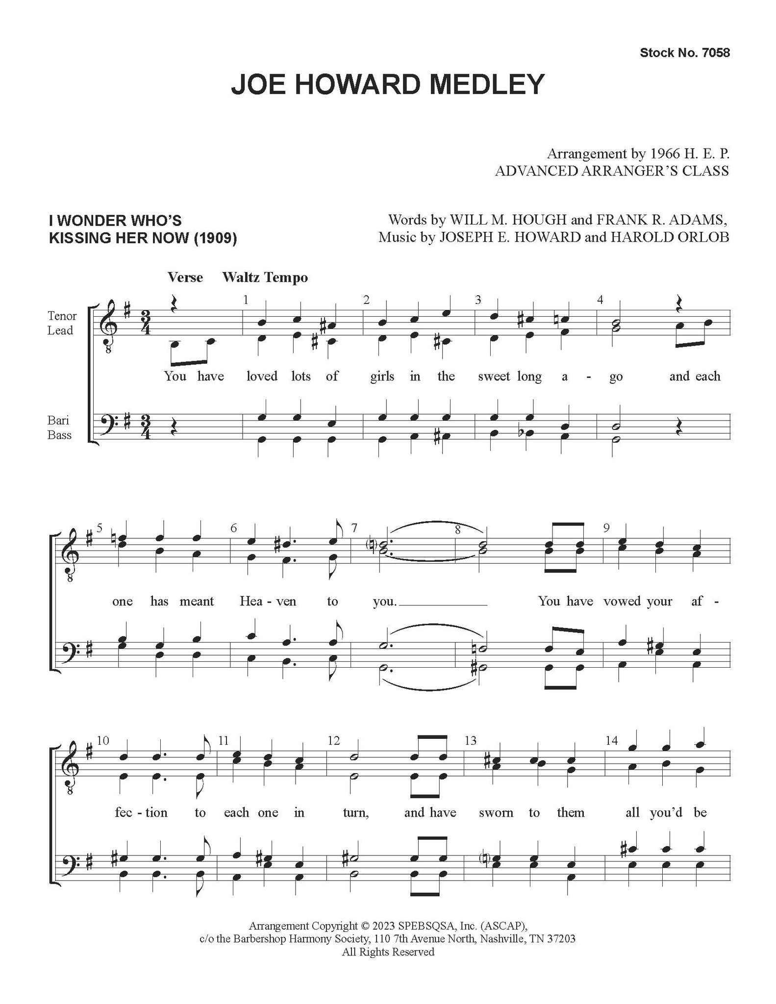 Joe Howard Medley (TTBB) - Barbershop Harmony Society