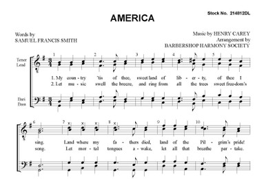 America (My Country 'Tis Of Thee) (TTBB) - Free Digital Learning Tracks ...
