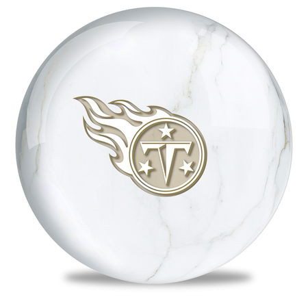 OnTheBallBowling NFL Tennessee Titans White Marble Ball - JB Bowling Supply