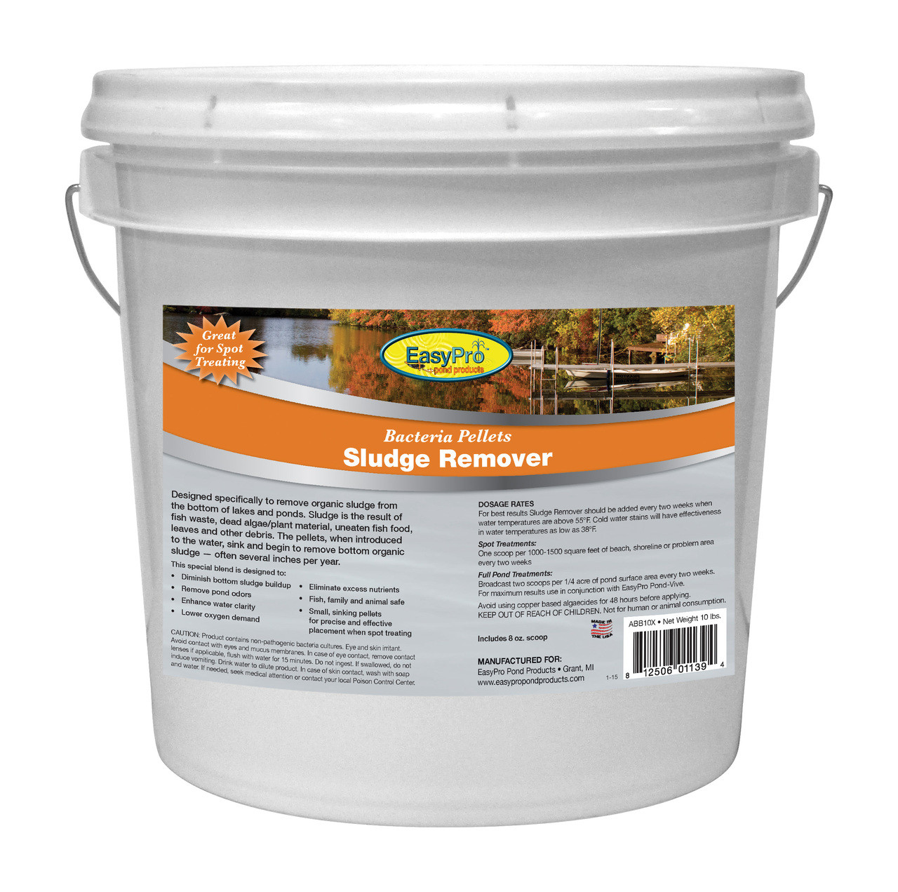 EasyPro Sludge Remover Pellets - 10 lb. Pail : Pond Bacteria Control ...