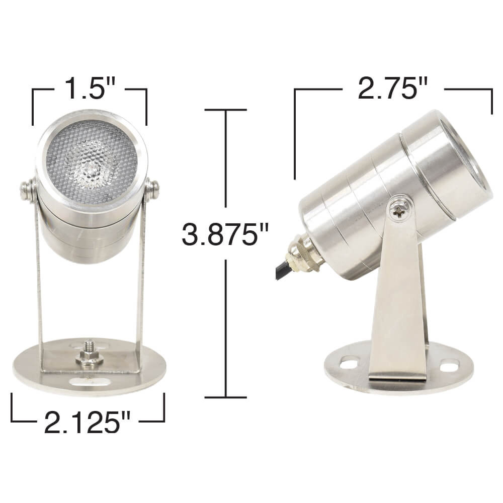 Cabrio Color Changing LED Stainless Submersible Light : Pond Fountain ...