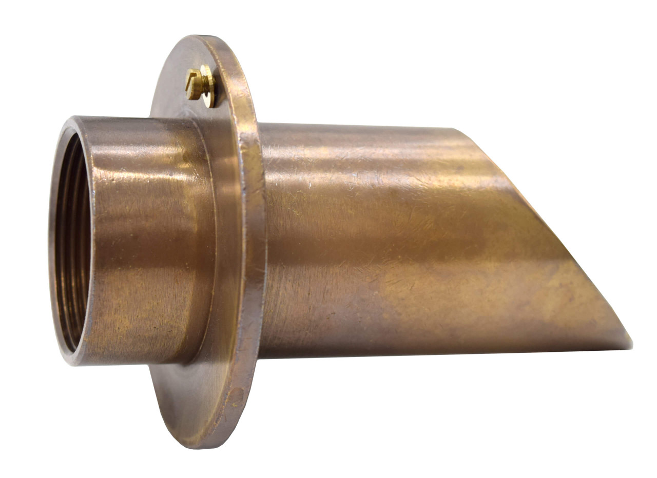 Vianti Falls Brass Round Scupper with round wall plate : Pond Waterfall ...
