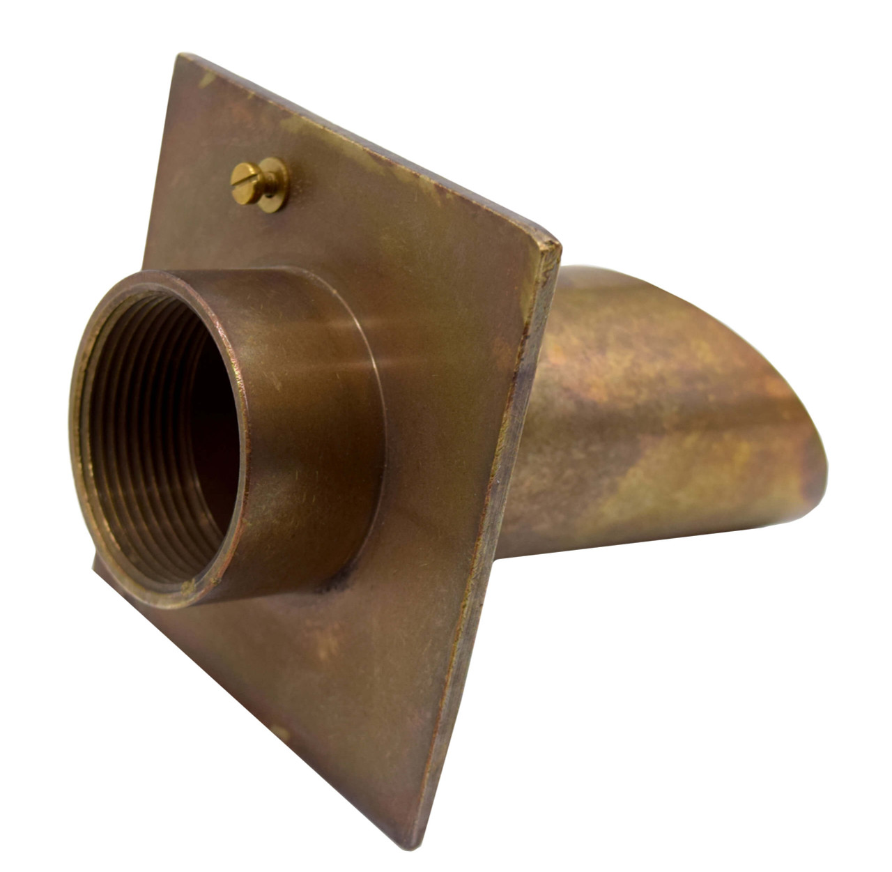 Vianti Falls Brass Round Scupper with Diamond Wall Plate - 2-in. : Pond ...