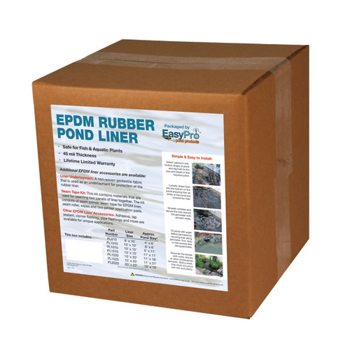 15 x 20 Firestone EPDM Pond Liner - Boxed - 45 mil : Pond Liners and ...