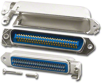 Telco and Cen 50 PIN Right-Angle Solder Connector - 55-50M/T - TMB