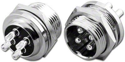 4-Pin - Ham & CB Radio Microphone Connector - Panel Jack - CMC-4MPR