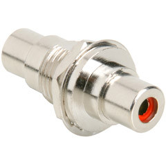 Pan-Pacific RCA-6192-RD - RCA Female Bulkhead - Inside Insulator Color: Red