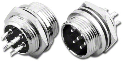 6-Pin - Ham & CB Radio Microphone Connector - Panel Jack - ARS-9306-PNL