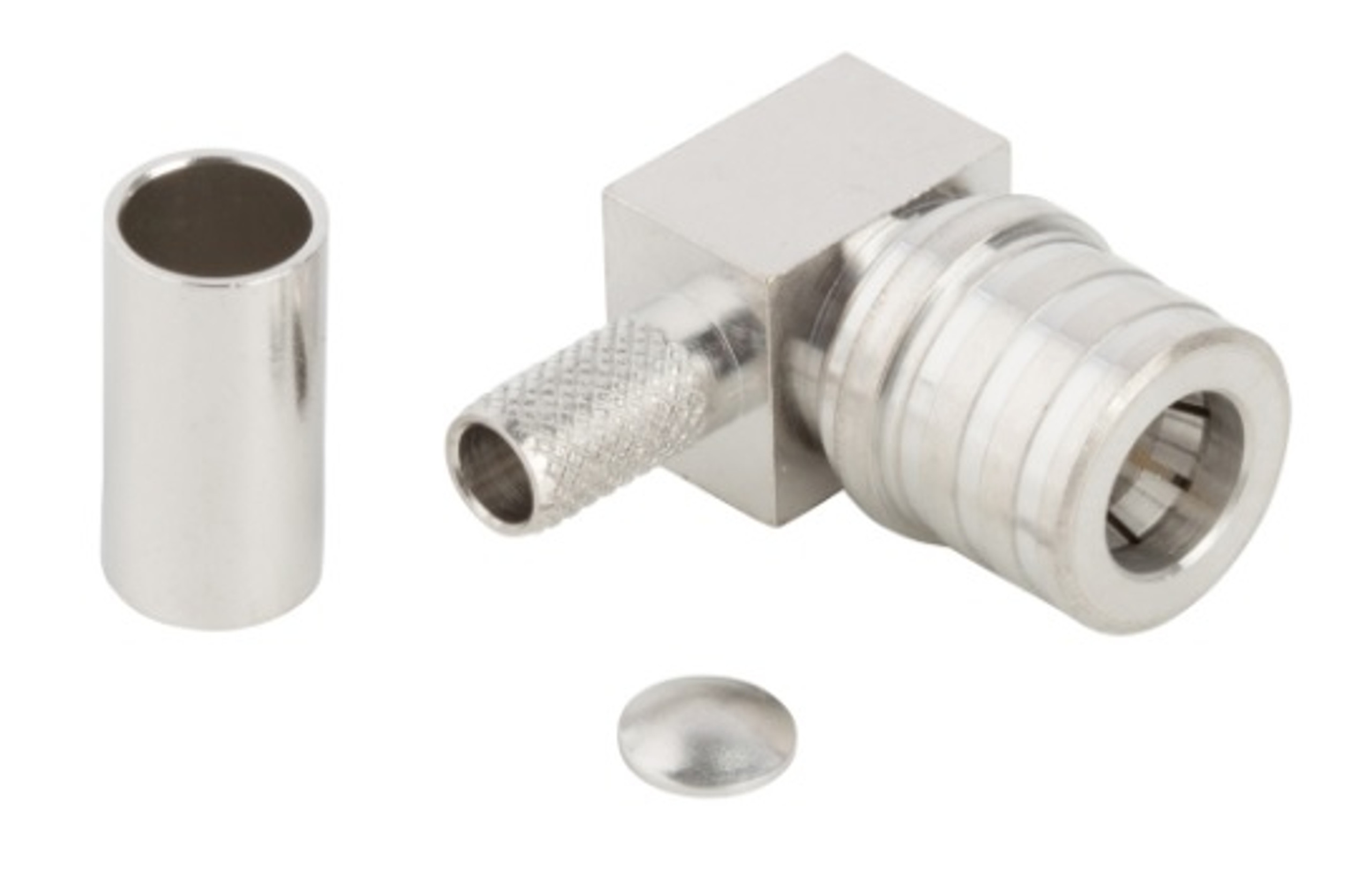 QMA Right Angle Male Plug Crimp End Connector For RG-174 RG-316 LMR100 Coaxial Cable
