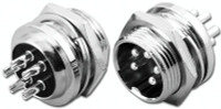 5-Pin - Microphone & Electrical Cable Connector - Panel Jack Rear Mount ...