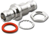 TNC Double Female Bulkhead Coaxial Adapter - Amphenol 122340 - AMQ
