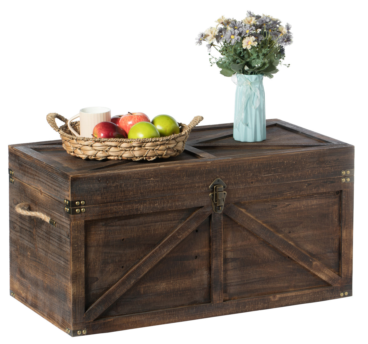 Buy Wholesale QI003943.S Rustic Large Wooden Storage Trunk with ...