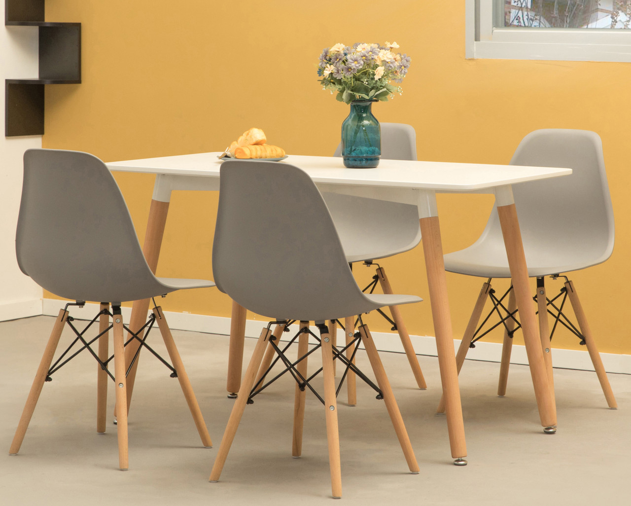 Buy Wholesale QI003752.L Mid-Century Modern Rectangular 4 Ft. Dining ...