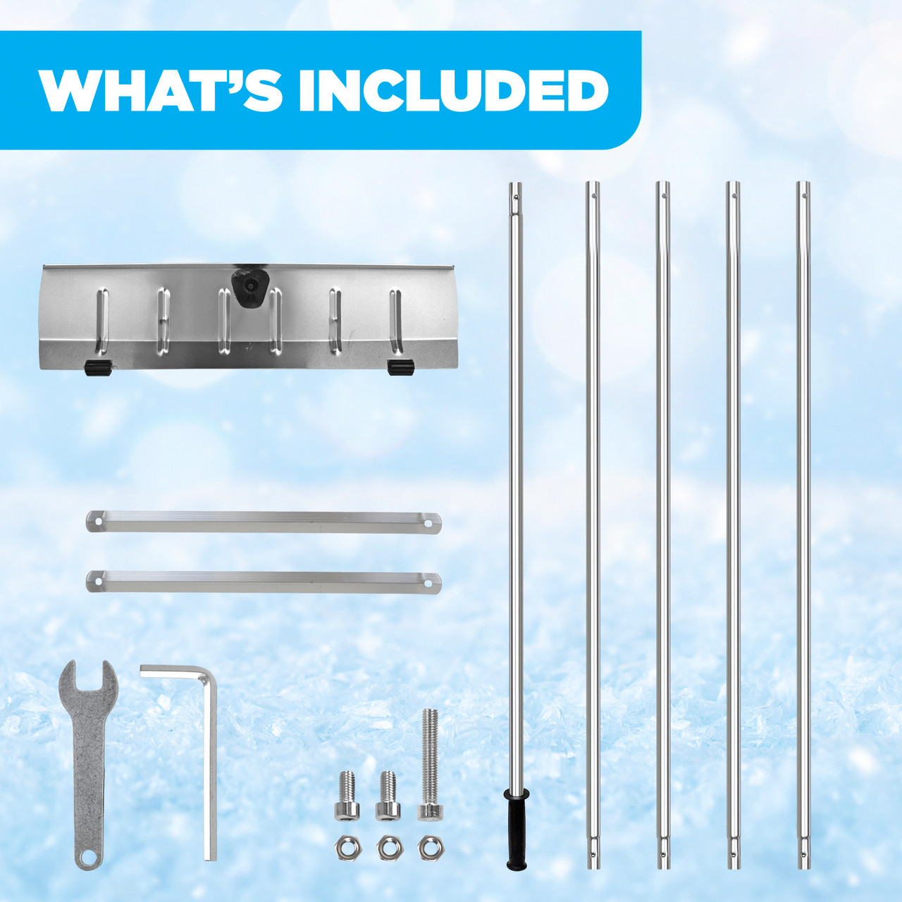 Buy Wholesale QI004153 Quickway Imports Snow Rake Shovel | Aluminum ...