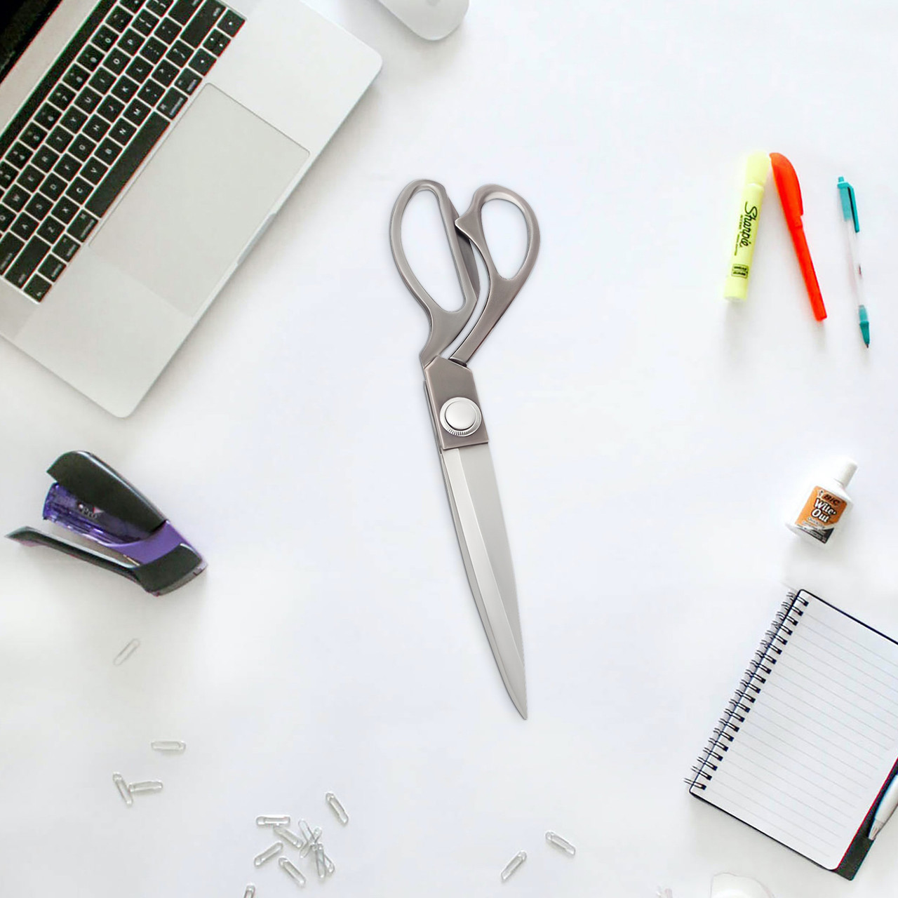 Buy Wholesale QI004396 Heavy Duty Big Aluminum Plated Gray Scissors ...