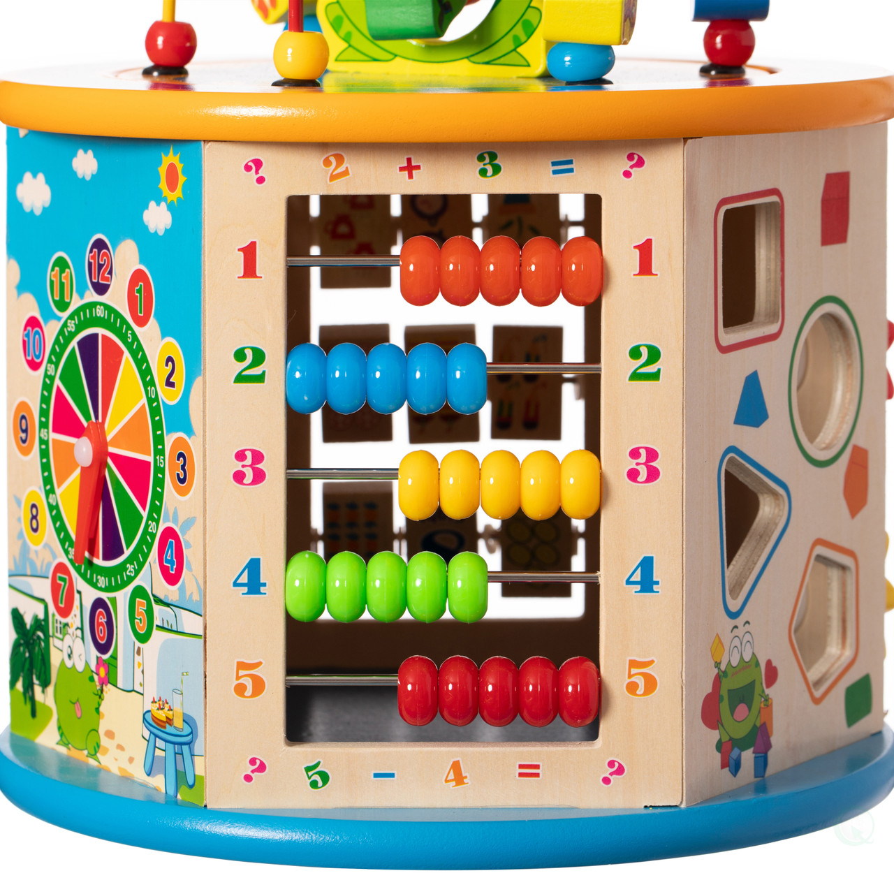 8 in 1 Colorful Attractive Wooden Kids Baby Activity Play Cube, Fun Toy ...