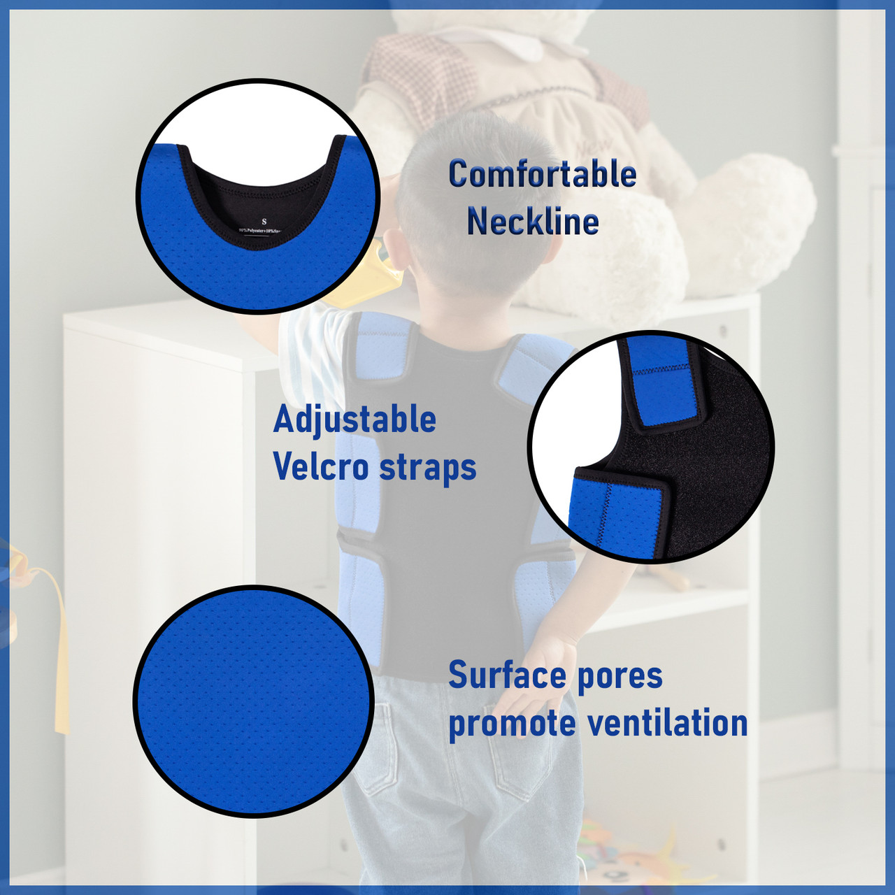Breathable Sensory Compression Vest for Kids, Comfortable Pressure Vest ...