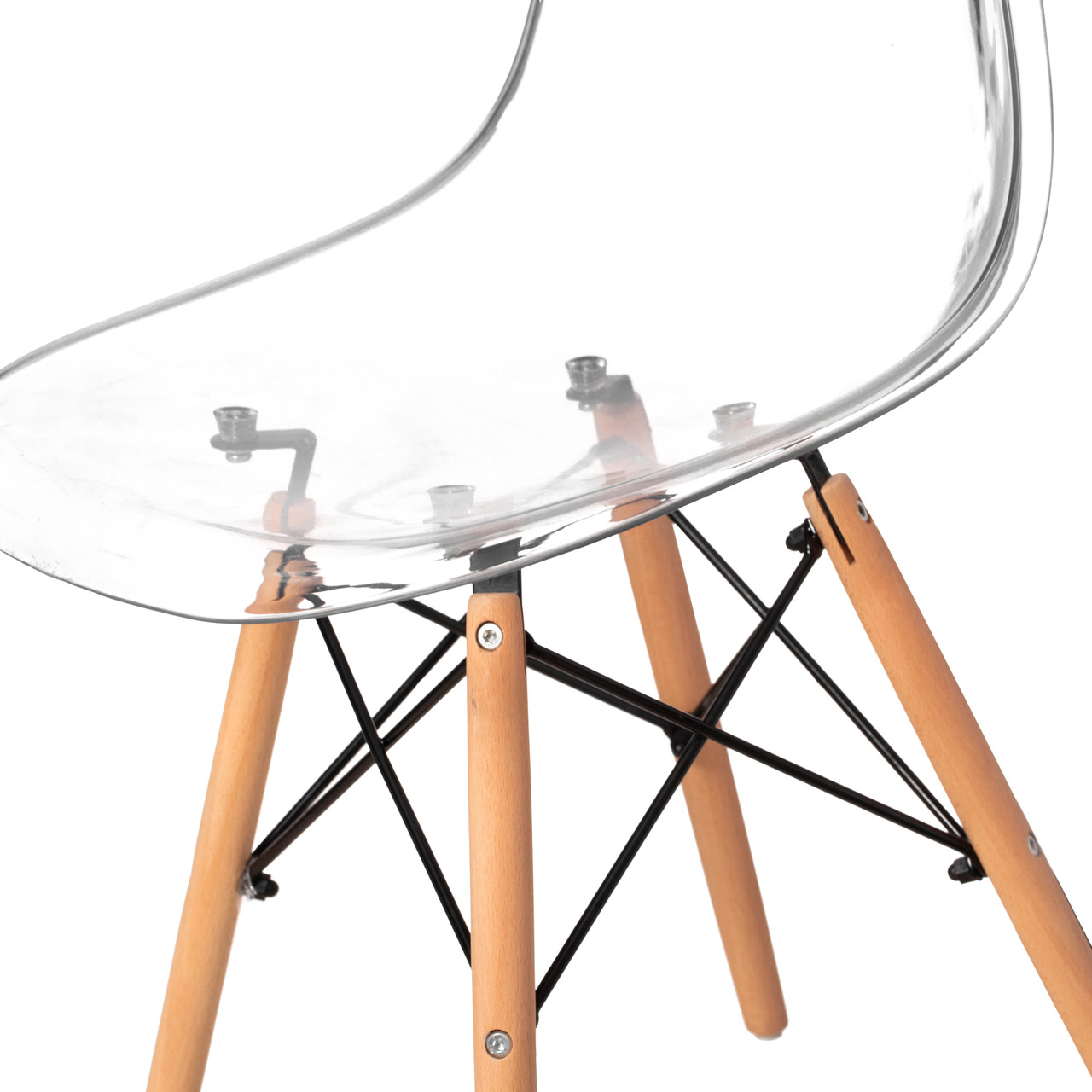 Mid-Century Modern Style Dining Chair with Wooden Dowel Eiffel Legs ...