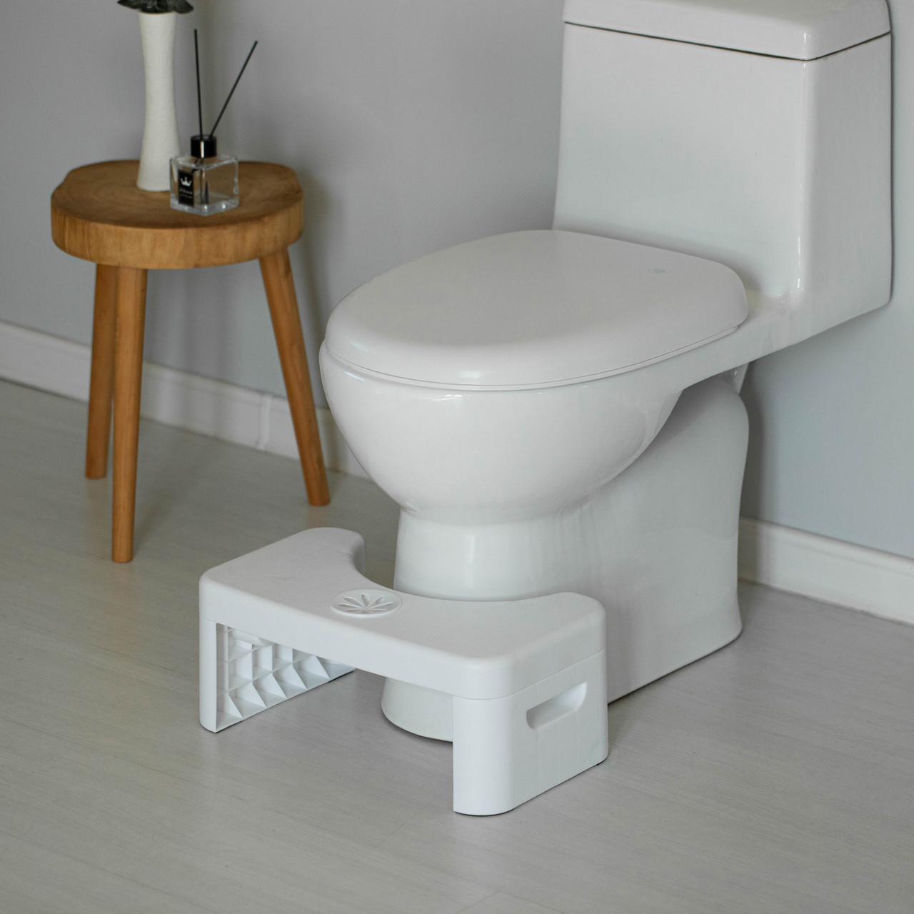 Portable Squatting Bathroom Potty Stool, White Poop Foot Stool, 6.25 ...