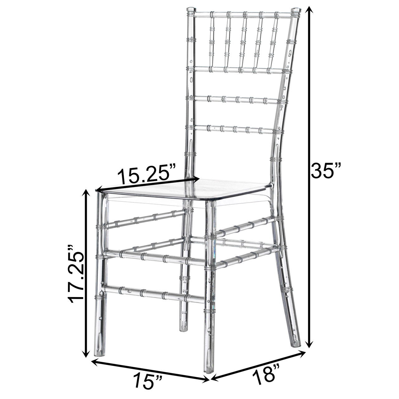 Modern Acrylic Stackable Chiavari Dining Chair, Clear Party Chair ...